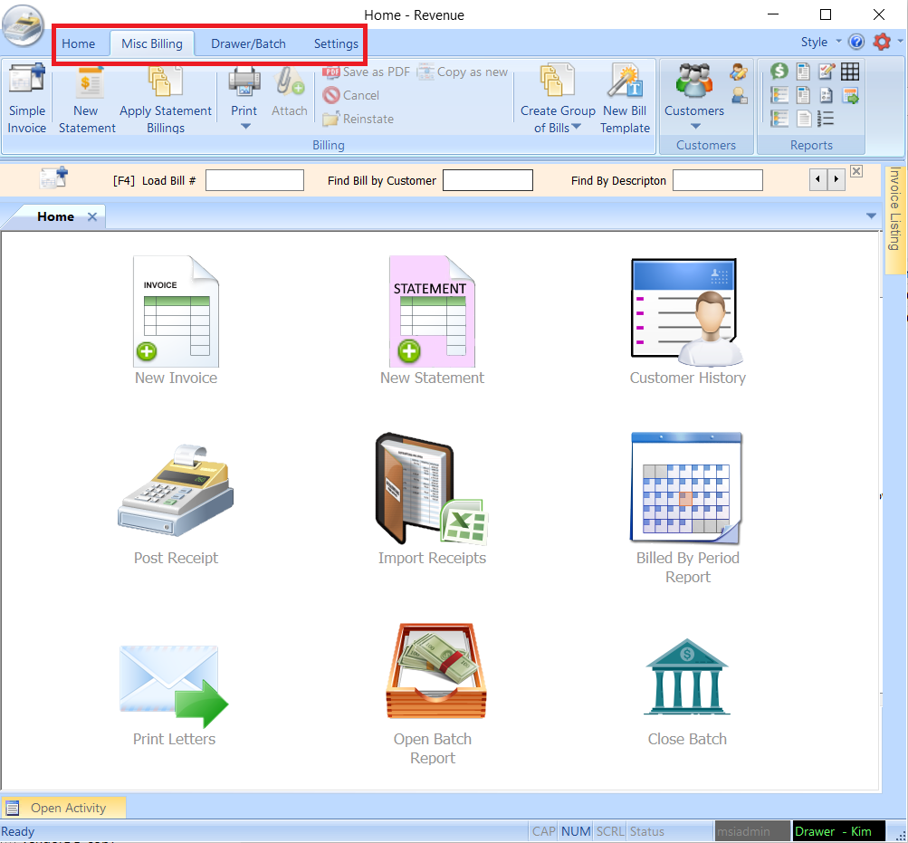 Home Screen Explained – Municipal Software Inc.