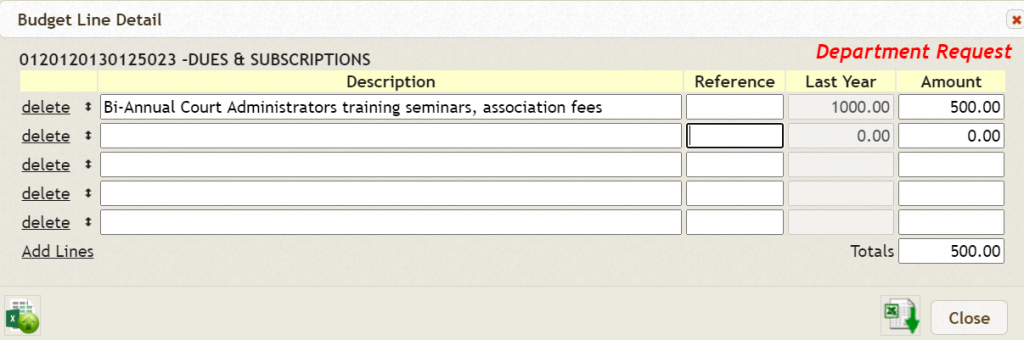 Add Detail to Request Line – Municipal Software Inc.