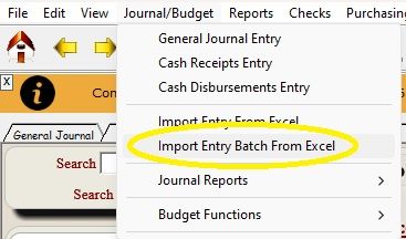 Create Batch Journal Entries from an Excel Spreadsheet – Municipal Software Inc.