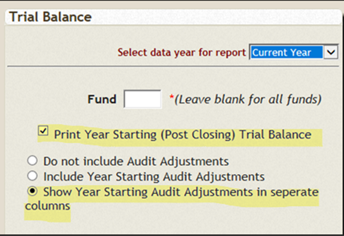 Trial Balance Report – Municipal Software Inc.