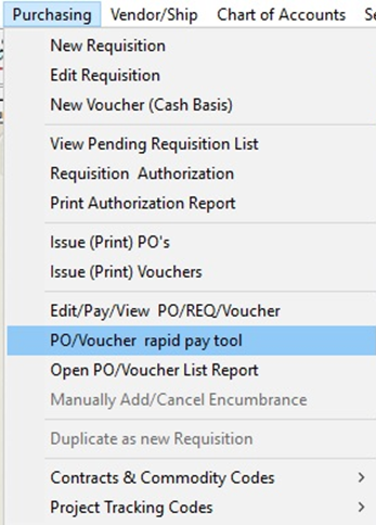 Pay Purchase Orders – Municipal Software Inc.